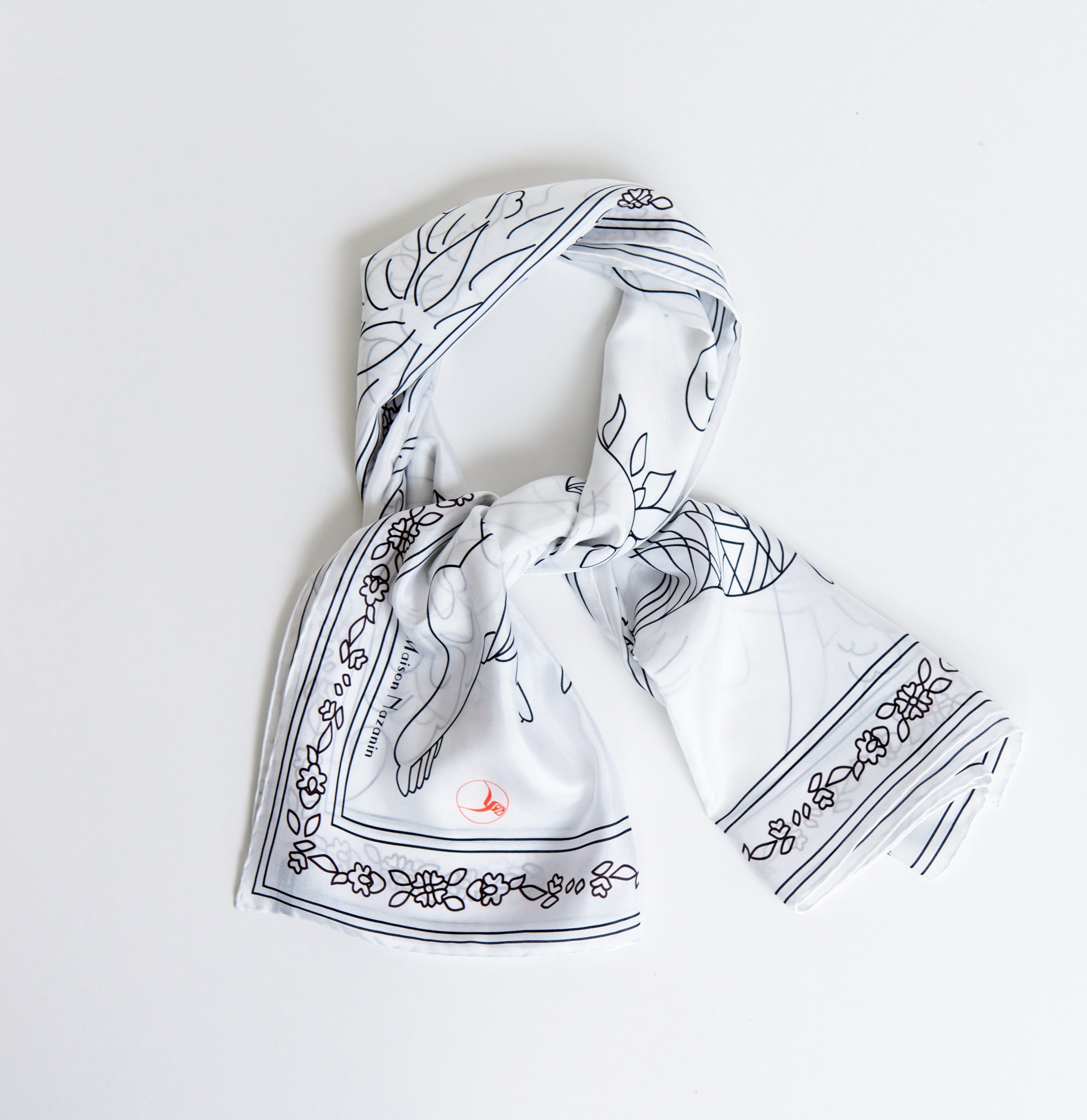 Maison Nazanin - Reclining Lady - 100% Silk Scarf